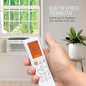 Keystone 8,000 BTU Window Inverter Air Conditioner with Supplemental Heat, 115V, AC for Apartment and Medium Rooms up to 350-Sq. Ft., Quiet, High Efficiency, Energy Star Window AC Unit with Remote