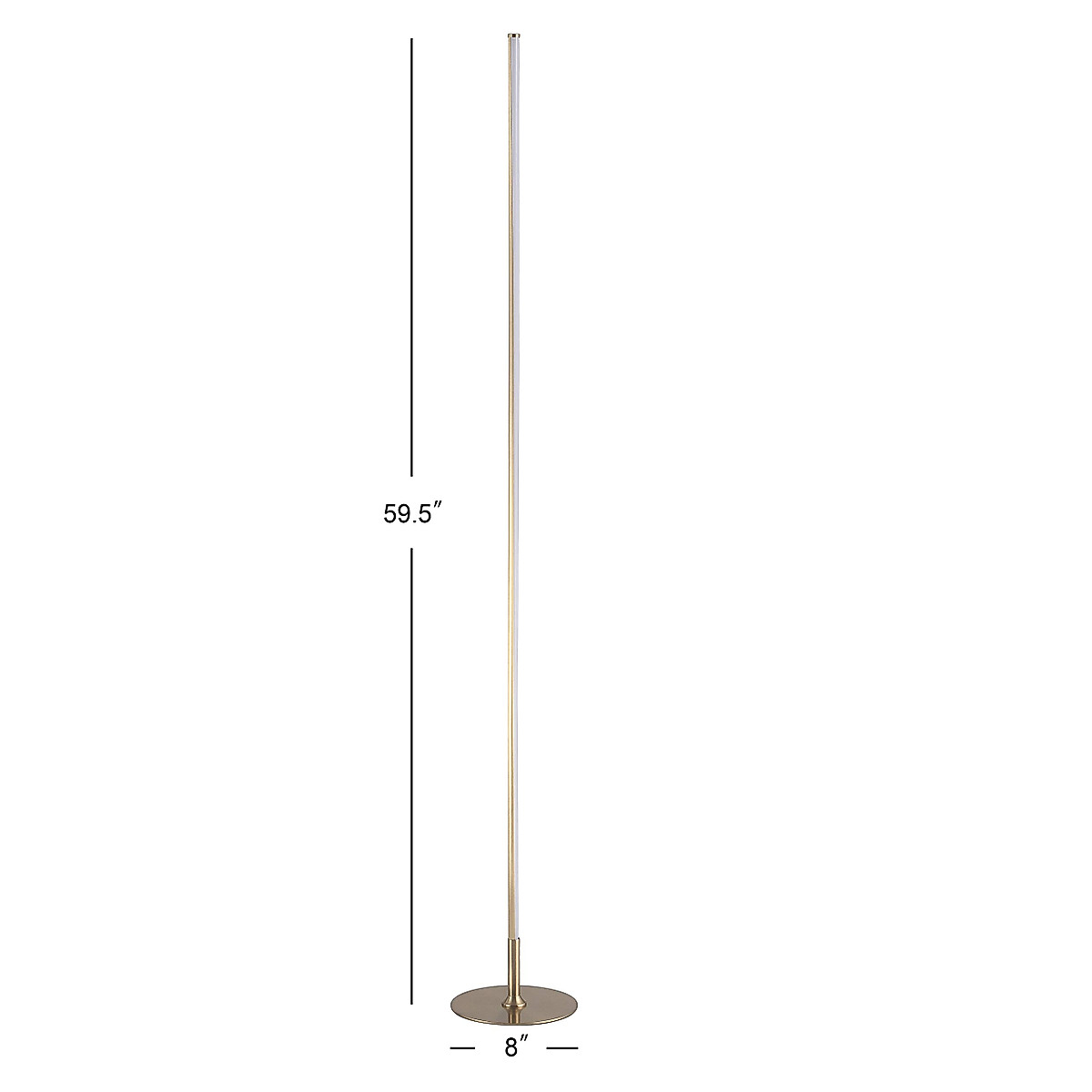 JONATHAN Y JYL7007B Iris 59.5" Integrated Dimmable LED Floor Lamp Modern Standing Lamp Contemporary for Bedrooms, Living Room, Office, Reading, Gold