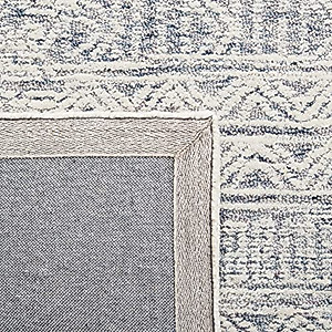 Safavieh Abstract Collection Area Rug - 8' x 10', Grey & Ivory, Handmade Wool, Ideal for High Traffic Areas in Living Room, Bedroom (ABT225F)