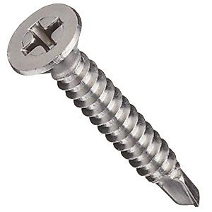 Small Parts FSC144PFMSS Flat Head Screws for Metal, 18-8 Stainless Steel, Phillips, Sheet Metal, Number 14 Size, 4" Long (Pack of 10)