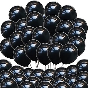 Neo LOONS 100 pcs 5" Standard Black Premium Latex Balloon - Great for Kids, Adult Birthdays, Weddings, Receptions, Baby Showers, Water Fights, or Any Celebration