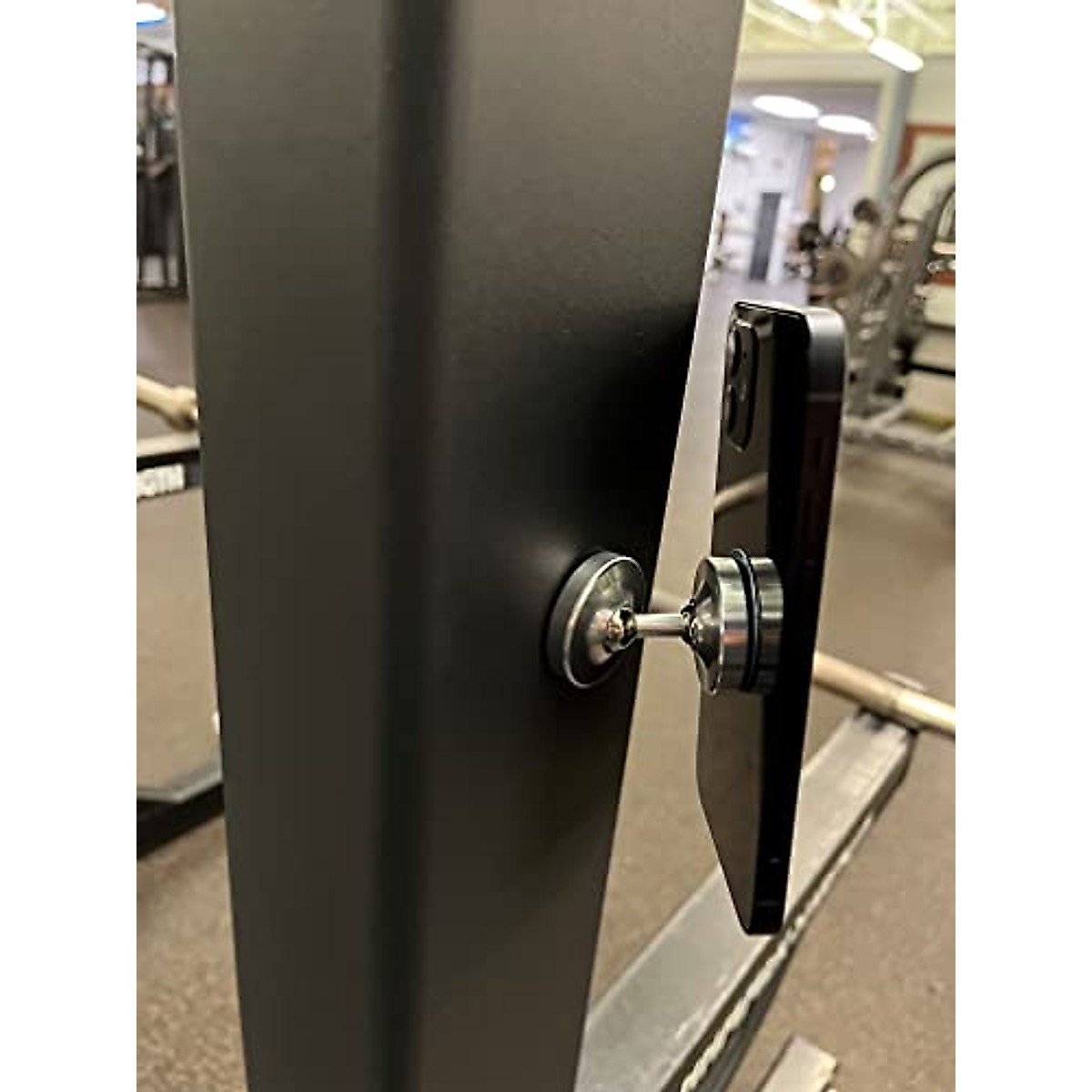 Gym Dual Magnetic Phone Mount & Holder. Attaches magnetically to Metal Surface.