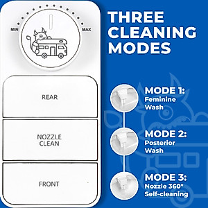 2024 New RV Bidet Self-Cleaning Bidet Adjustable Dual Nozzles Bidet for RV Toilet Clean Camper RV Bidet Easy Installation RV Bidet for Camper Toilet