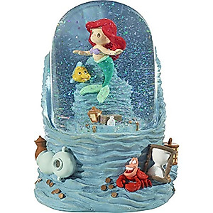 Precious Moments 201114 Disney Showcase The Little Mermaid Sea Treasures Ariel Resin/Glass Musical Snow Globe