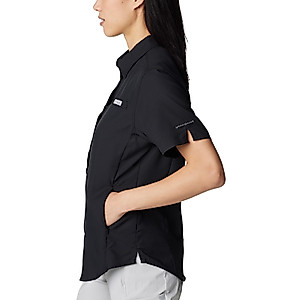 Columbia Women's PFG Tamiami II UPF 40 Short Sleeve Fishing Shirt, Black, Medium