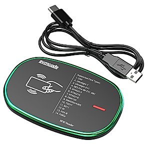Symcode RFID Reader Writer 125KHz/13.56Mhz Dual Frequency Reads ID IC Card Reader Scanner Support Keyboard Emulation Output Support Write UHF Tags S20/S50/S70 Ultralight C EM4305/EM4205 H125