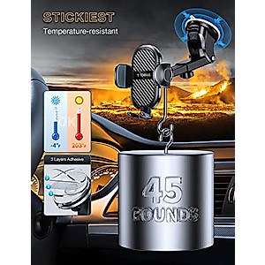 [UPGRADED] TORRAS Cell Phone Holder for Car [Thick Case & Heavy Phone Friendly] 3 in 1 Car Phone Holder Mount Dashboard Air Vent Windshield Fit for iPhone 14 13 12 11 Pro Max Samsung Galaxy Note Ultra