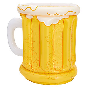 Inflatable Beer Mug Cooler for Pool Party Supplies, BBQ, Beach Parties ...
