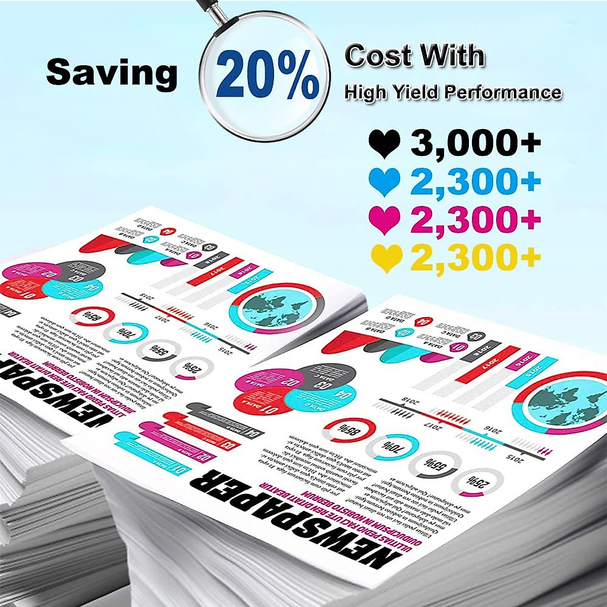 Kolasels (with Chip) 4-Pack (BK+C+Y+M) Compatible TN-227 TN227 (TN-227BK+TN-227C+TN-227Y+TN-227M) Toner Cartridge (High Yield) to Used for HL-L3210CW HL-L3230CDW Printer