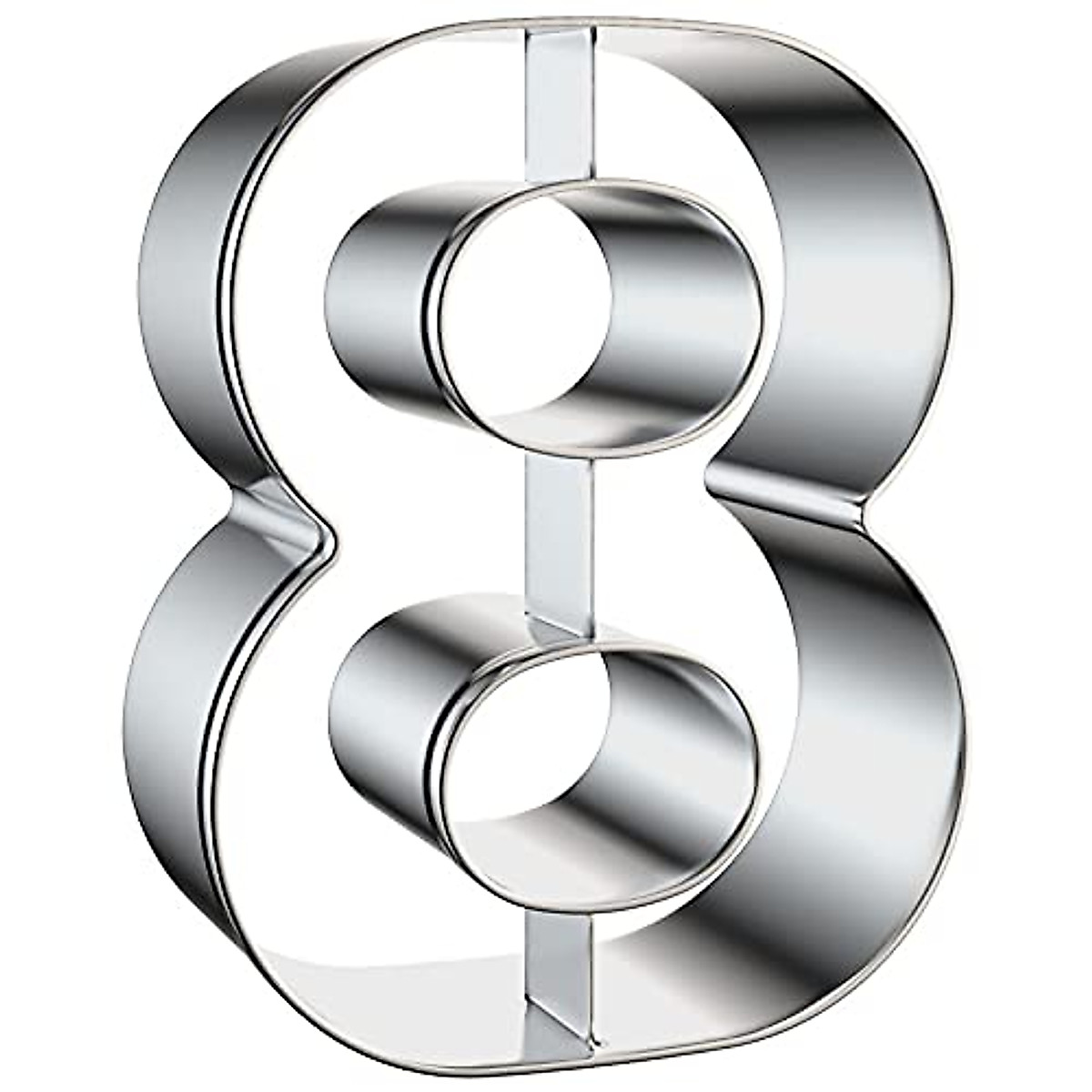 Number Cookie Cutters Set Large 3 Inches - 9 Pieces Stainless Steel Numbers/Numeral/Numeric Shapes Biscuits Sugar Fondant Cake Decorating Tools for Kitchen Baking Halloween Christmas Easter Party