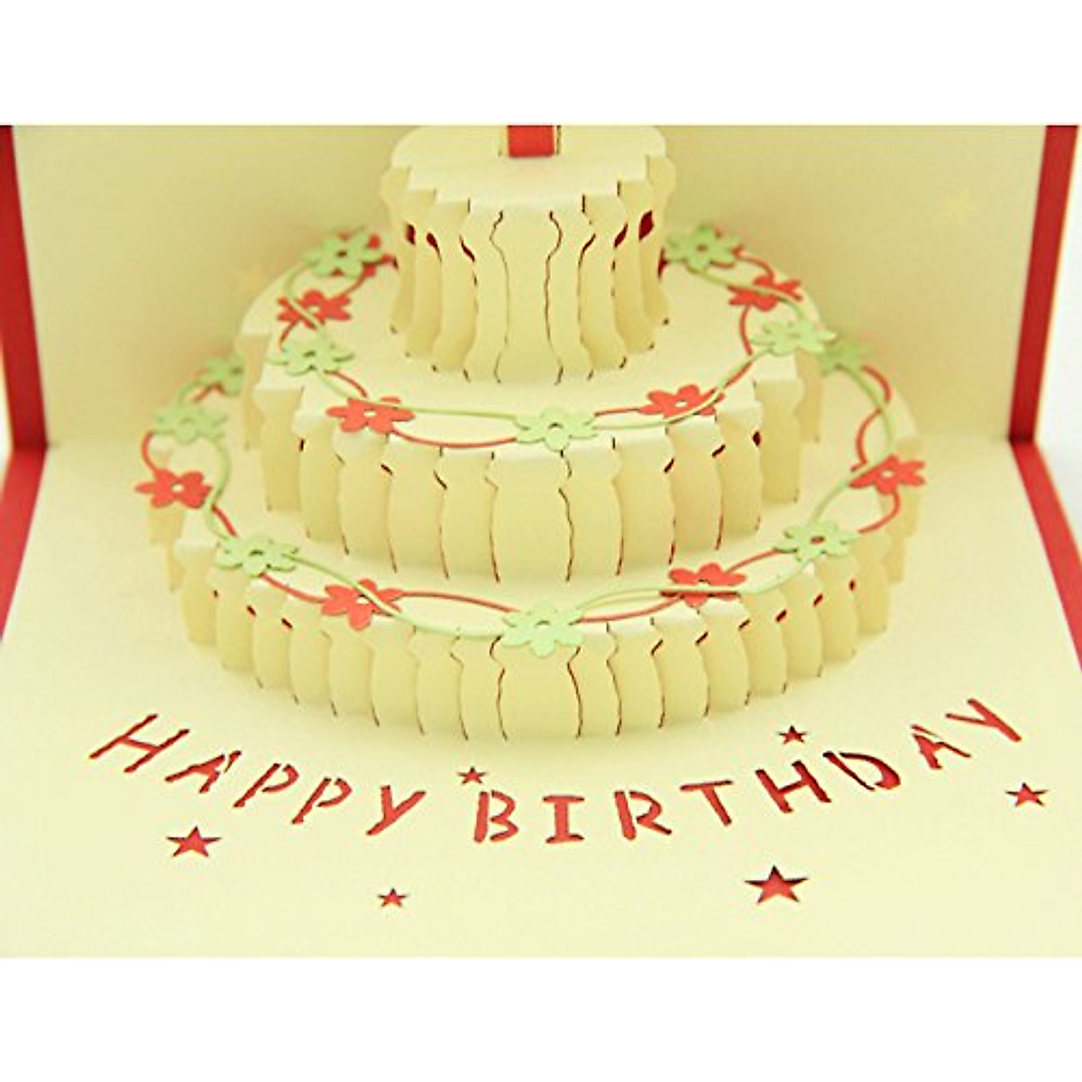 Happy Birthday Cake Pop Up Greeting Card