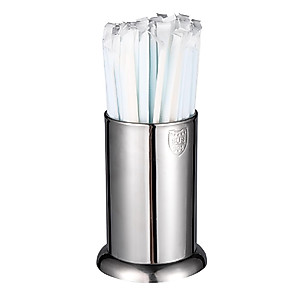 IMEEA Straw Holder for Counter SUS304 Stainless Steel Straw Dispenser Coffee Stirrers Holder