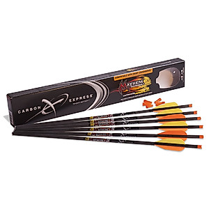 Carbon Express Mayhem 20-Inch Fletched Carbon Crossbolt/Crossbow Arrow with 3-Inch Vanes, 6-Pack, Moon