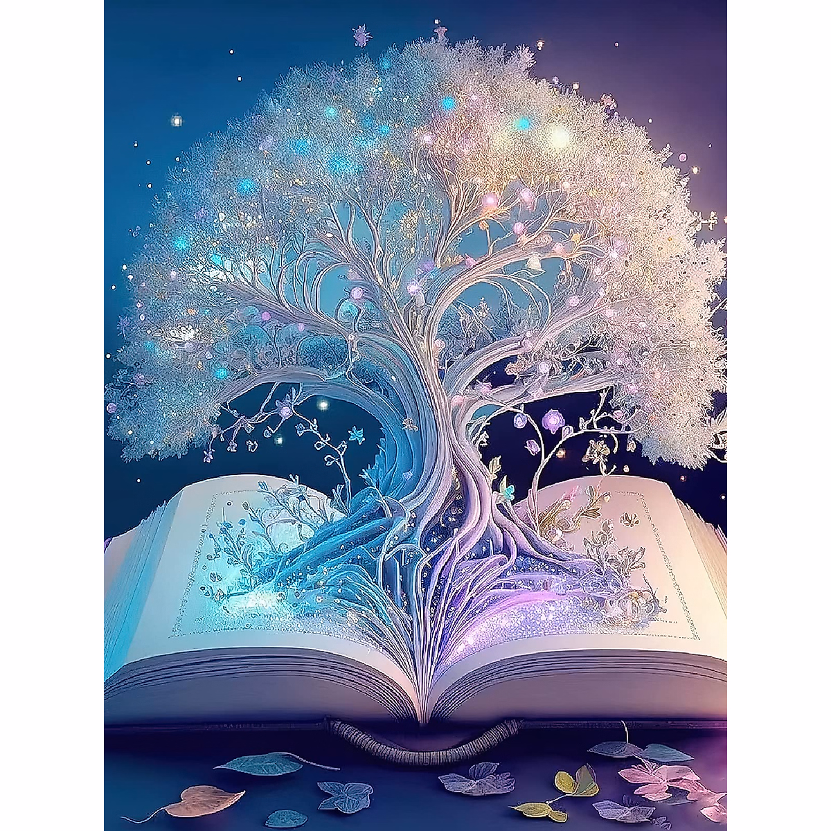 Eiazuiks Diamond Painting Kits for Adults, Tree 5D DIY Diamond Art Kits Full Drill Diamond Dots for Gift Wall Decor and Relaxation Gem Arts 12x16 inch