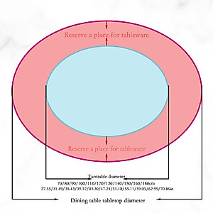 Large Lazy Susan for Dining Table Kitchen Glass Turntable, with Swivel Assist System Table Centerpiece Large Tabletop Rotating Tray Clear Serving Plate Round