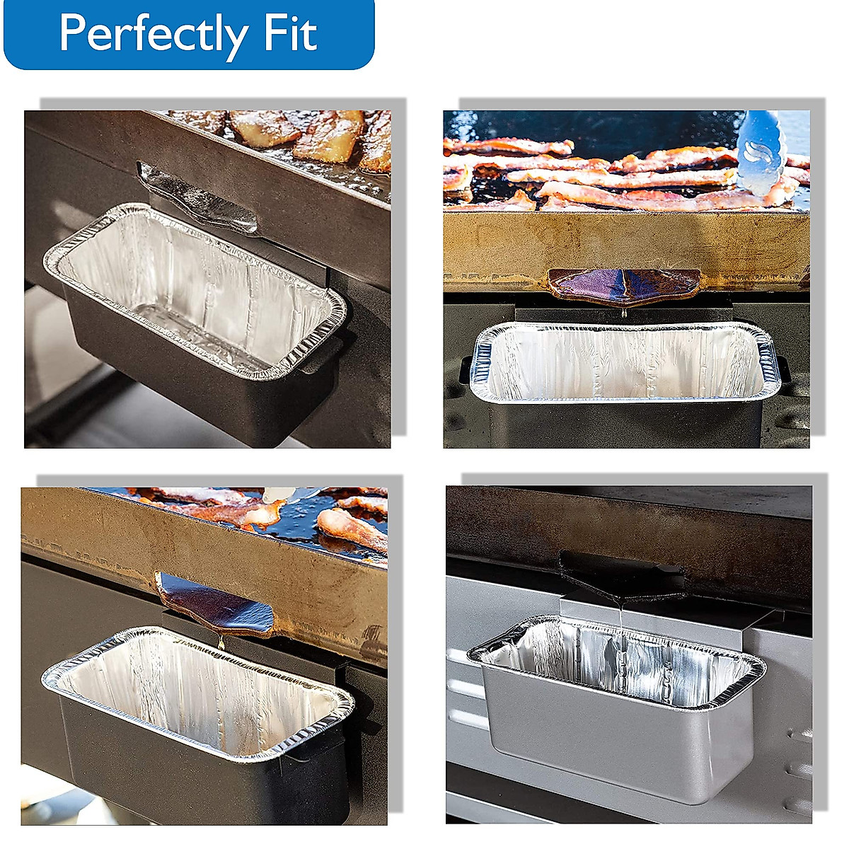 Matchwaves 30 Pack Blackstone Grease Cup Liners, Grease Catcher Liner, Aluminum Foil Drip Pan for 28 and 36 inch Blackstone Griddle