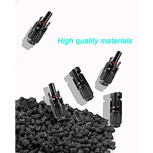 WOODGUILIN Solar Y Connector,Solar Y Branch Parallel Cable,Solar 1 to 3 Male Female Connector Adapter,10AWG 45A Waterproof IP68 40CM Cable,for Solar Panels,Solar Cells (MFFF&FMMM, 1 Pair)