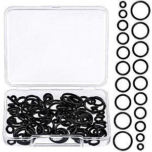 100 Pieces Black O-Rings Silicone O Rings Replacement for Ears Piercing Gauges Kit 00G 0G 2G 4G 6G 8G 10G 12G 14G 12 mm
