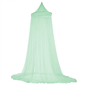 Bed Netting Elegant Ruffle Lace Bed Canopy for Little Princess Baby Children (Green)