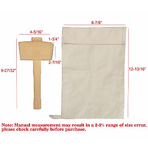 Lewis Ice Bag and Wooden Ice Mallet,Manual Ice Crusher for Breaking Ice,Thick Canvas Bag,Beech Wooden Mallet,Crushed Ice for Home,Bar Tools Kitchen Accessories,2 Pcs Set