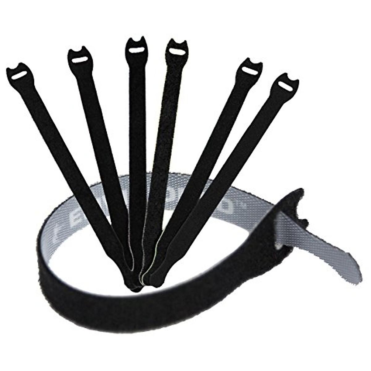Reusable Cable Ties 1/2" x 4" for Cable Management and Organizing Cords - 30 Pack (Black)