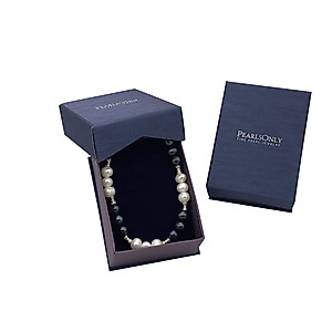 YinYang Black and White 6-7mm A Quality Freshwater Cultured Pearl Bracelet for Women