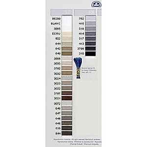 DMC 117-986 6 Strand Embroidery Cotton Floss, Very Dark Forest Green, 8.7-Yard