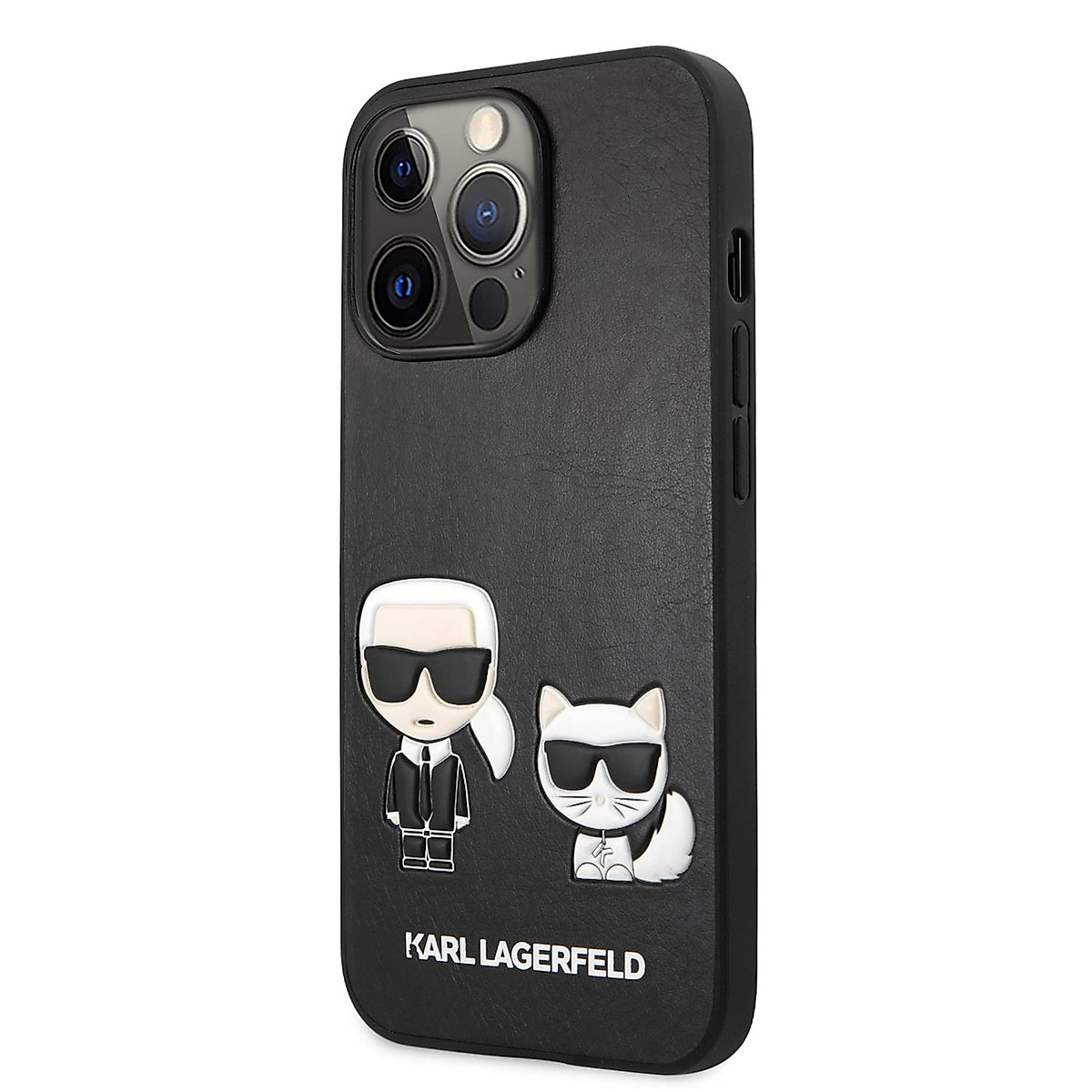 KARL LAGERFELD Apple iPhone 13 Pro Karl and Cat Hard Case Black