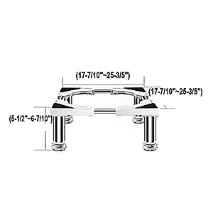 Mini fridge stand-washer and dryer pedestals-washing machine pedestal-washer and dryer stand with Adjustable Durable Stainless Steel Feet H:5.51-6.69" (White)