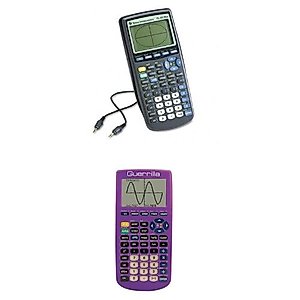 Texas Instruments TI-83 Plus Graphing Calculator with Guerrilla Silicone Case (Purple)