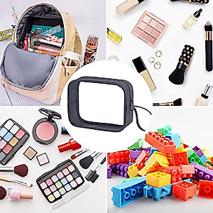 Lermende 2 Pack Clear Pencil Case,Big Capacity Pencil Pen Case For Kids Girl,Cute Pencil Pouch Marker Stationary Bag for Office Colleage Teen Student,Clear Zipper Pouch Travel Toiletry bag For Women