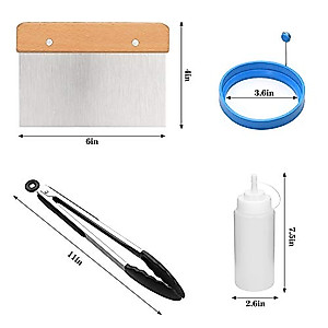 KITOOLBASE Griddle Accessories Compatible with Blackstone, Black Stone and Camp Chef, Flat Top Grill Accessories Kit, Outdoor Grille Accessories Set BBQ Tools with Griddle Spatula