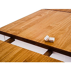 B.R.A.S.I.L.-Möbel TableChamp Dining Table Rio 70.9 x 35.4 Honey White Solid Wood Pine Oiled Farmhouse Extension Extendable Optional