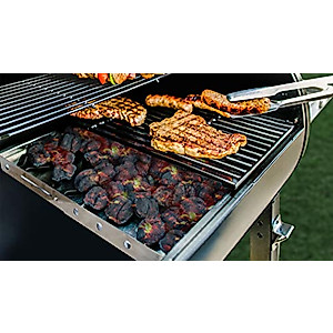 CHAR-PiT Universal Charcoal Grill Tray - Compatible with Smoker & Gas Grills - Charcoal Holder/Box - Stainless Steel Grill Tray - Built in Ash Pan- Easy Install & Mess- Free Cleanup