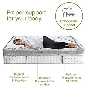 Classic Brands Gramercy Cool Gel Memory Foam and Innerspring Hybrid 14-Inch Euro Pillow Top Mattress | Bed-in-a-Box Queen