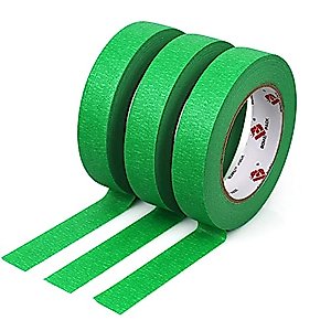 BOMEI PACK 3 Pack Green Painters Tape 0.94-Inches x 55 Yards, Green Painters Masking Tape Bulk for Painting, Labeling, DIY Crafting, Decoration and School Projects