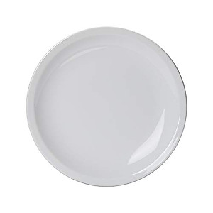 AmazonCommercial 12-Piece Porcelain, 7 Inch Dessert Plate Set, White