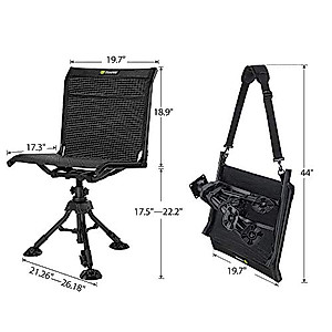 TIDEWE Hunting Blind See Through & 3 Legs Hunting Chair