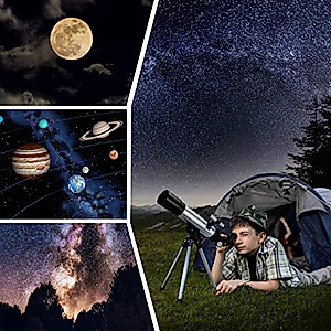 Merkmak Telescope for Kids, Astronomy Kids Telescope 360/50mm Spotting Scope, 90X Refractor Telescope, Telescopes for Astronomy Beginners with Tripod, Best Gift to Observe Deep Space Stargazing