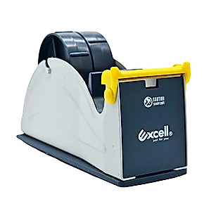 WOD TTD2SD Tabletop Twin-Roll Steel Desktop Tape Dispenser, Blue & Gray - Fits Tape up to 2 inch Wide, Holds 3 inch core, Weighted Rubber Base for Stability