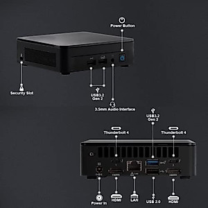Intel NUC 12 Pro NUC12WSKi3 Home & Business Mini PC Mini Desktop 12th Generation Intel Core i3-1220P Intel UHD Graphics,Intel Wi-Fi 6E, Bluetooth™ 5.2, Barebone System,NO RAM NO SSD NO OS