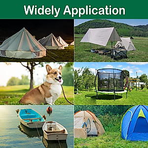 18" Ground Anchors Kit 4pcs, 3" Helix Diameter Earth Ground Anchor, Heavy Duty Shed Anchor Hook for Camping Tent, Canopies, Car Ports, Sheds, Swing Sets, Securing Animals, Green