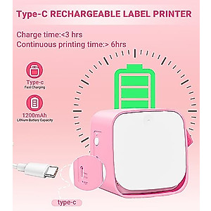 Vixic Label Maker Machine with Tape, M960 Mini Bluetooth Label Printer Inkless Label Sticker Makers Portable Handheld Labeler with Multi-Templates Font&Icon, Rechargeable for Office Home Organizing