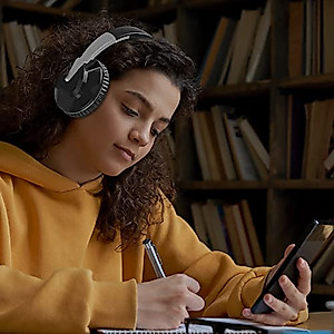 Over Ear Headphones Wireless Bluetooth Noise Cancelling Headphones with Mic, 40H Playtime, Comfortable Protein Ear Cups, HiFi Stereo Foldable Headset for Travel, Home, Office