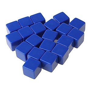 ZYM305 20pcs 16mm Dice Square Corner Blank Dice DIY Engravable Dice 6 Sided Poker Gambling Dice Board Game Teaching Dice Games Dice (Color : 2)
