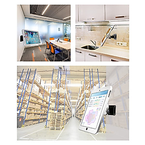 WeSTRUGGLE on Wall Mount Bracket for iPad 9.7"(6th,5th,Gen.), 9.7" Air1&2,9.7" Pro,Excluding 9.7"(1th,2th,3th,4th,Gen.),with Lock, Multi Angle,(Silver)