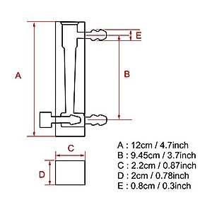 LZQ-7 Flowmeter 1-10 LPM, Air Flow Meter with Control Valve Acrylic Oxygen/Air/Gas Flowmeter Measurement Tools