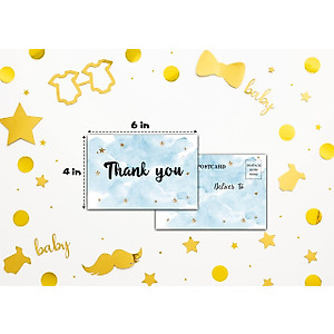 Baby Shower Cards Kit,Moon and Stars Set of 25 Baby Shower Invitations with Envelopes, Book Request Cards for Baby Shower,Sleepover Themed Baby Shower Party Favor Decoration(13)