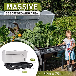 Vegepod - Raised Garden Bed - Self Watering Container Garden Kit with Protective Cover, Easily Elevated to Waist Height, 10 Years Warranty (Large)