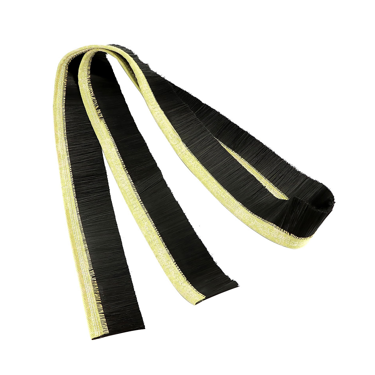 QWORK CNC Vacuum Brush, 70MM x 2M Vacuum Cleaner Engraving Machine Dust Shoe Brush Dust Cover for CNC Router Spindle Motor, Black